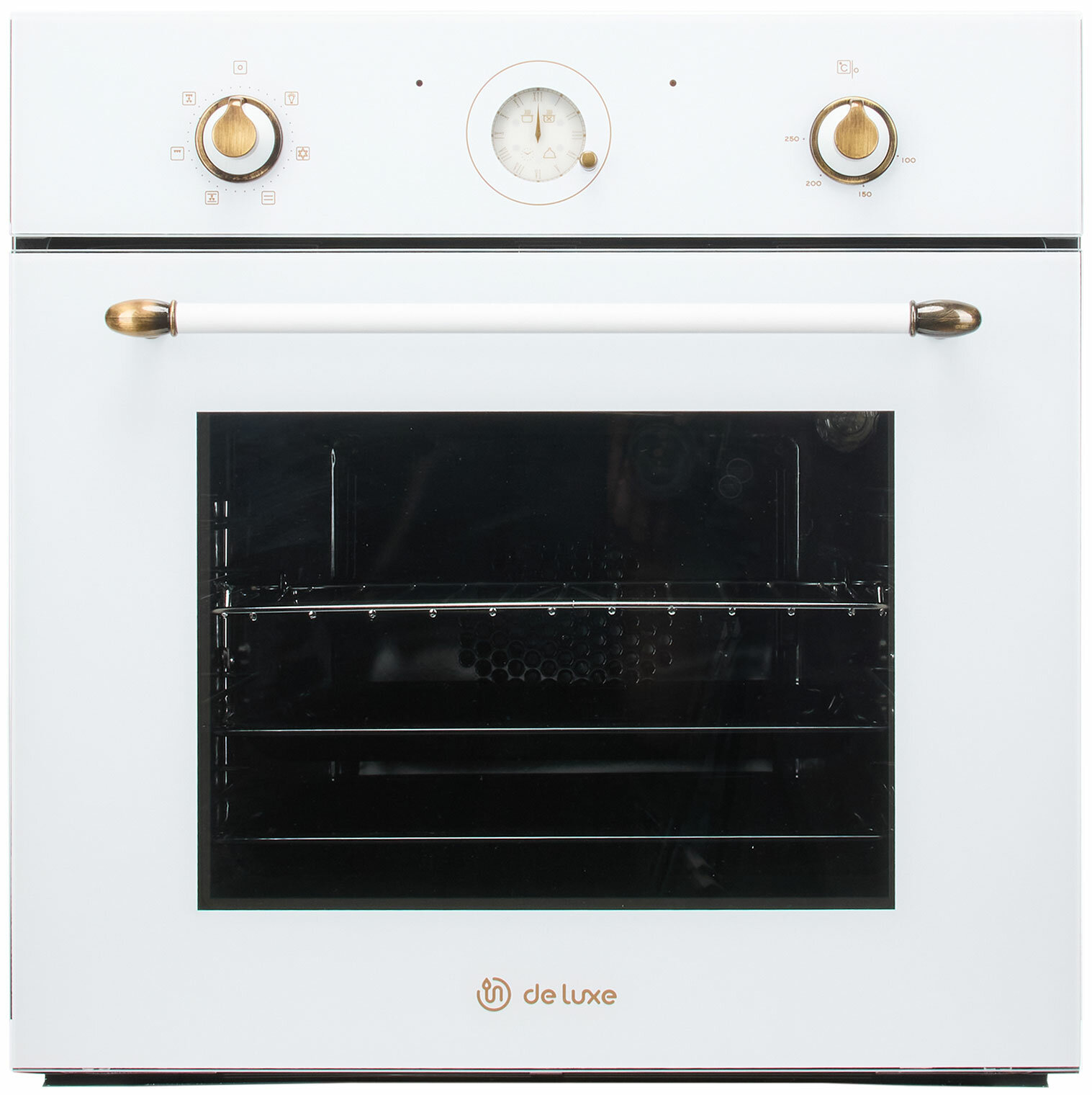 Электрический духовой шкаф De luxe 6006.05эшв-153 59 см, 64 л гриль конвекция, белый