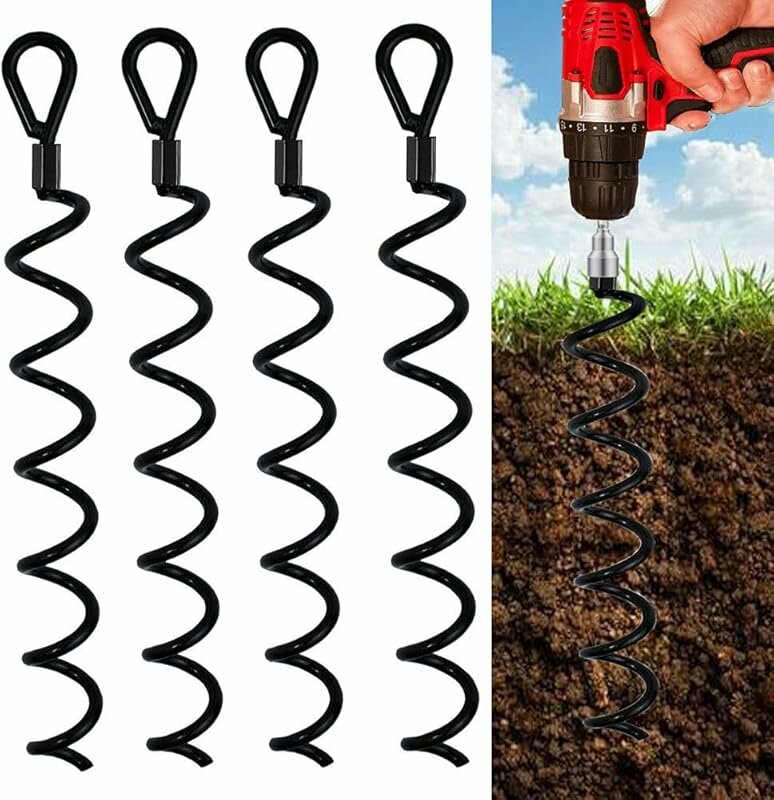 4 упаковки спиральных анкеров для земли