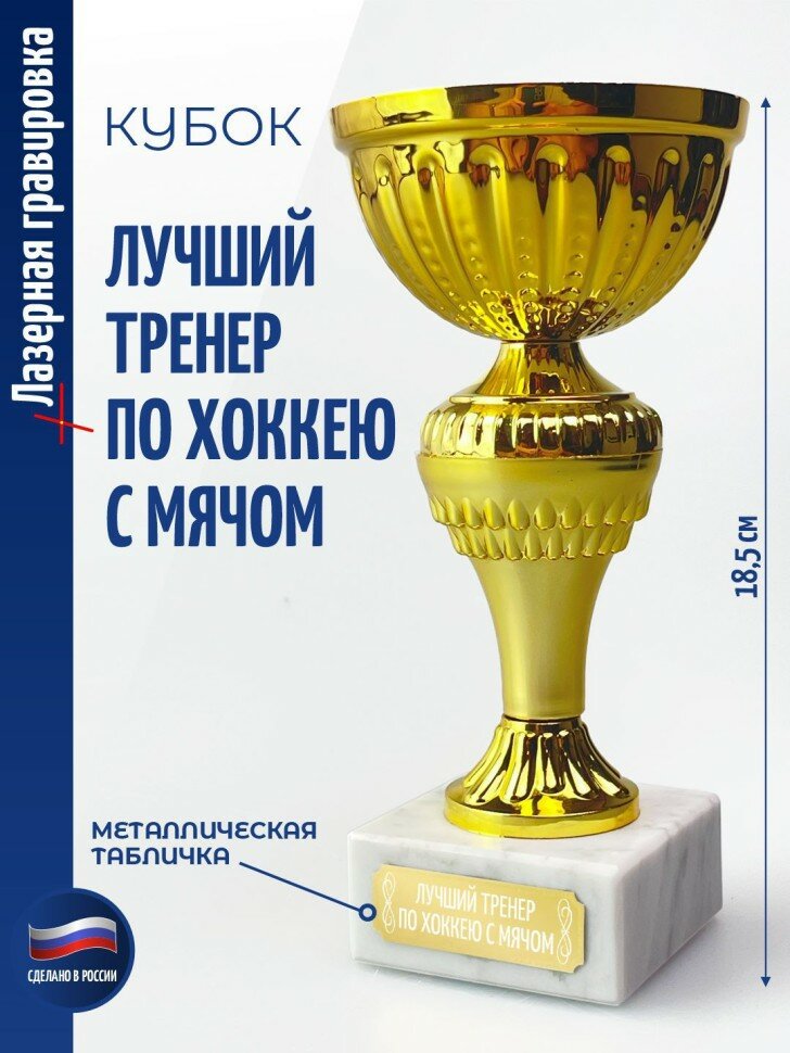 Кубок "Лучший тренер по хоккею с мячом" (18,4 см)