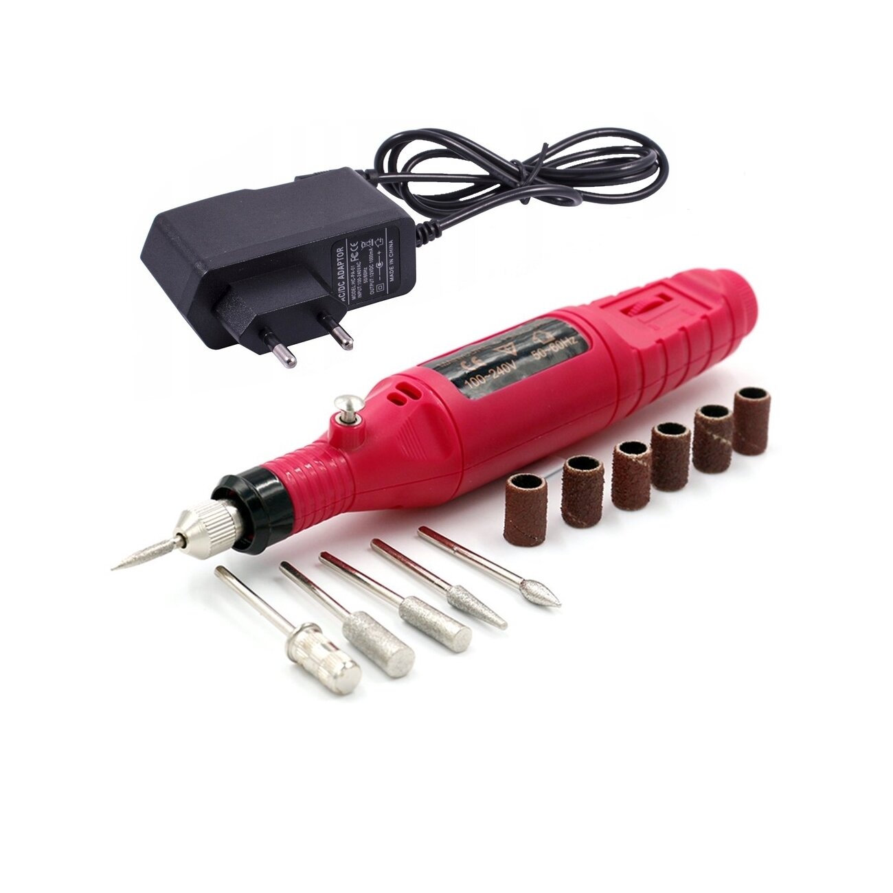 Фрезер для маникюра и педикюра, питание от сети, насадки алмазные и шлифовальные