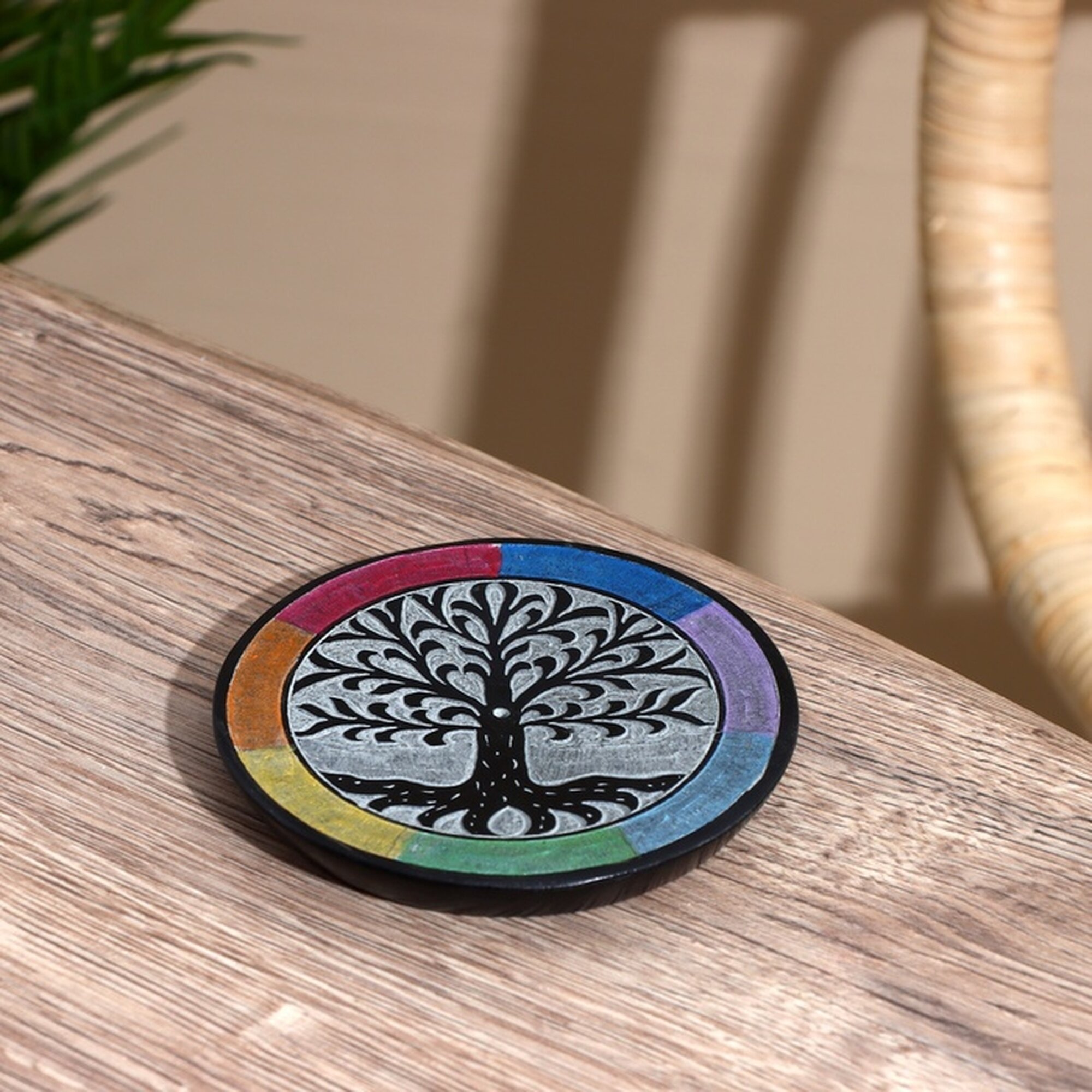 Подставка для благовоний Сима-ленд "Древо", камень, настольная, мультиколор, 10см