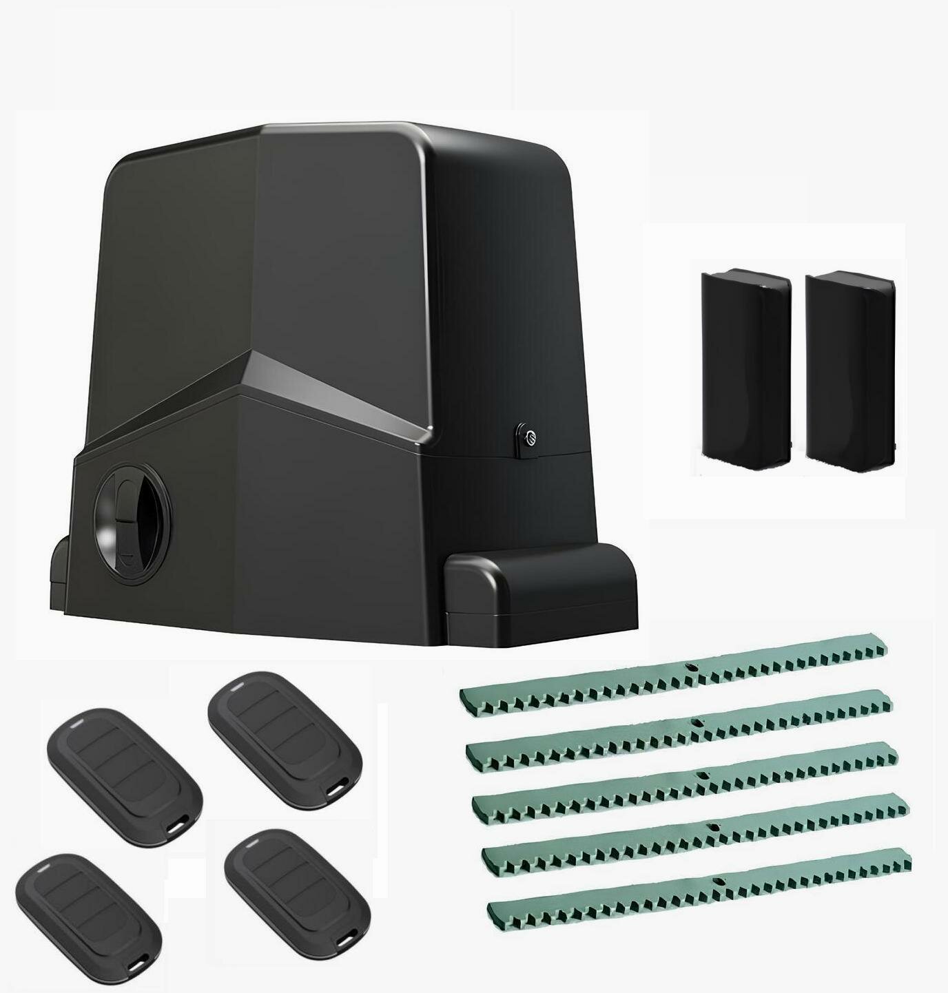 Автоматика для откатных ворот ARW-1000MKIT FA5-T4, комплект: привод, фотоэлементы, 4 пульта, 5 реек