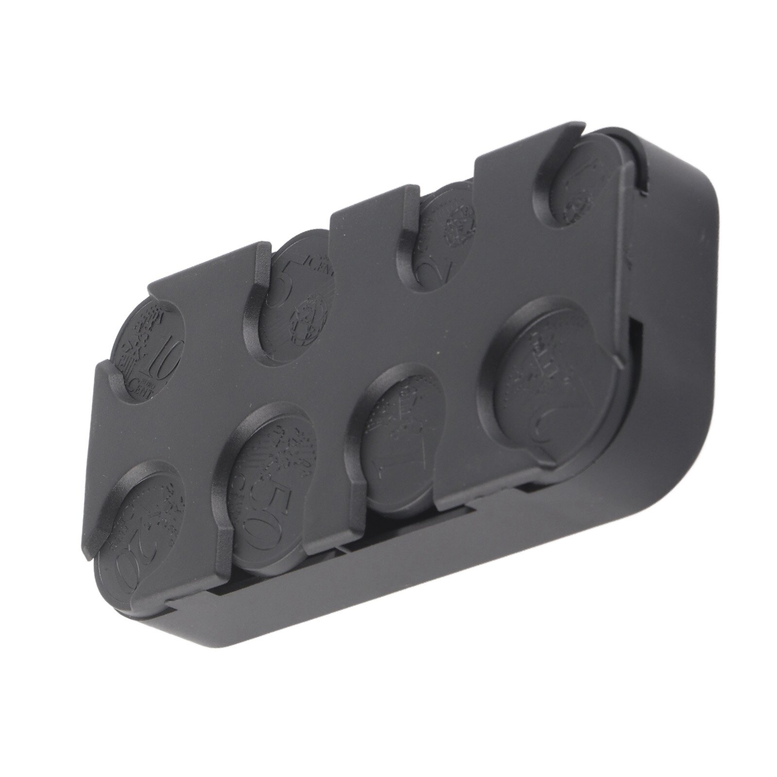 Прямоугольный евромонетный диспенсер, пластиковые держатели для монет, ящик для хранения, органайзер для автомобиля