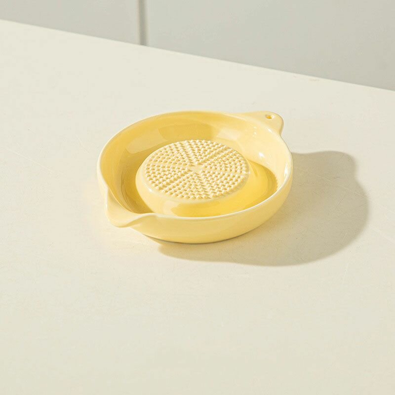Фрукто-овощерезка, керамическая, желтая, для имбиря и чеснока, 1 шт.