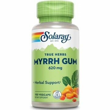 Solaray Myrrh Gum Resin 620 mg (Камедь мирры), 100 растительных капсул