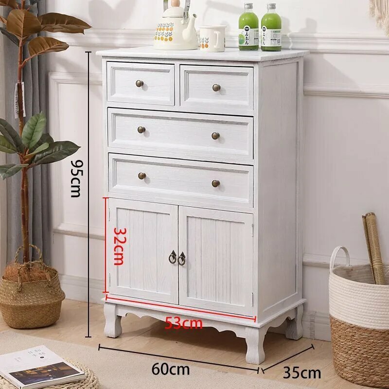 Комод, в стиле ар деко, цельное дерево, ящики на направляющих, белое 60 см x 35 см x 95 см