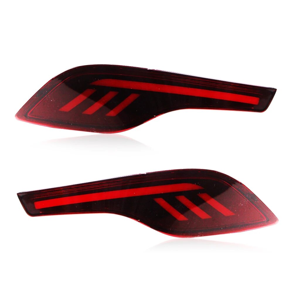 Автомобильный мигающий 2 шт. красный объектив светодиодный задний бампер отражатель лампа задний стоп светильник сигнал противотуманная фара для Honda CRV CR-V 2017 2018 2019