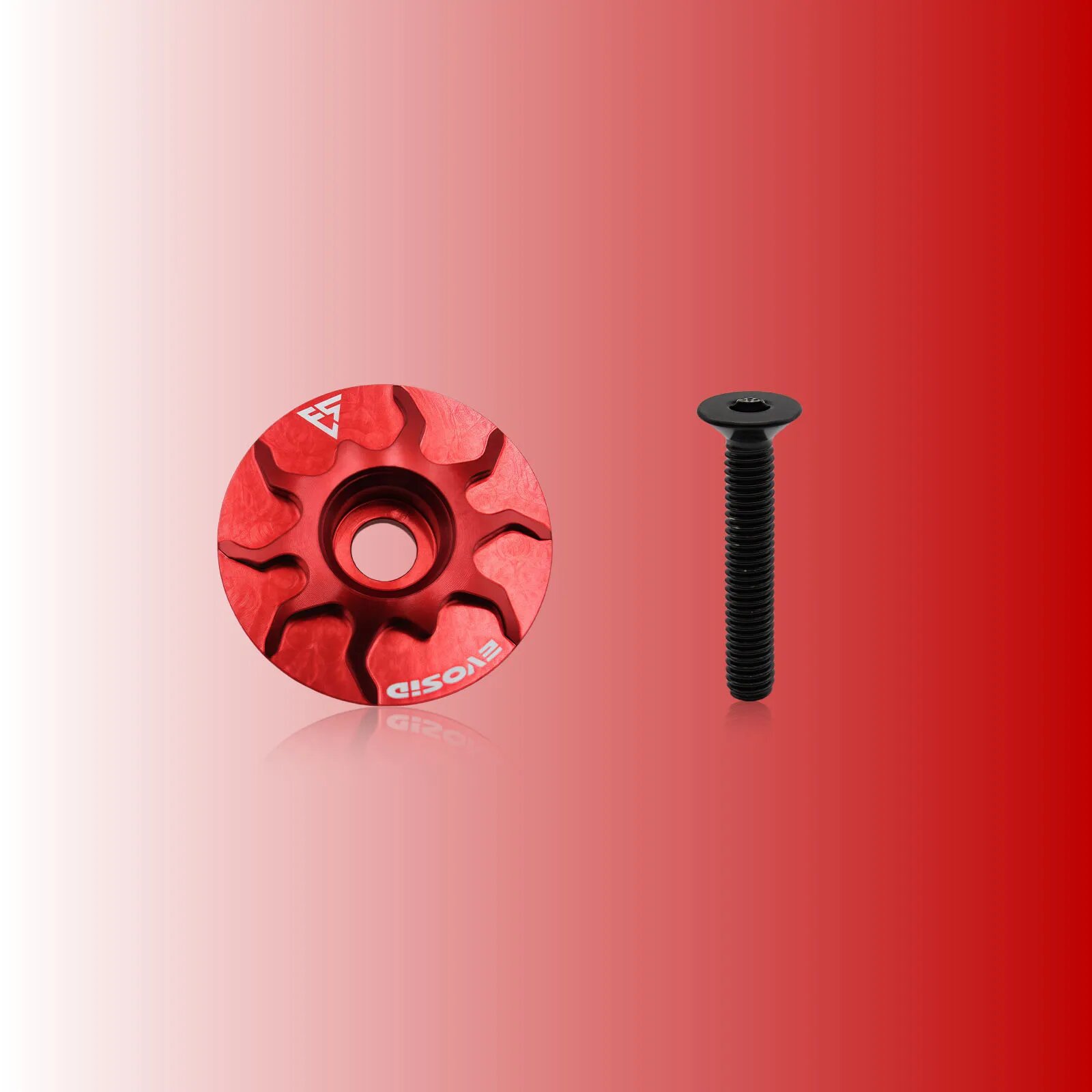 Крышка рулевой колонки EVOSID Жук черная алюминиевый сплав 28,6 мм Красный, Red