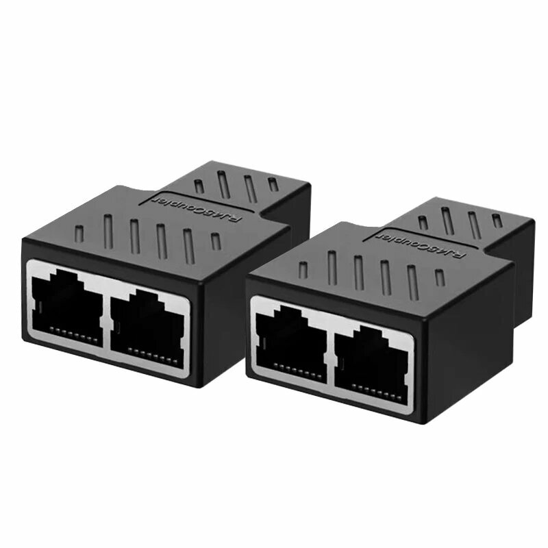 Кабель-переходник RJ45 LAN 1000 Мбит/с female to female RJ45 2IN1-2PCS