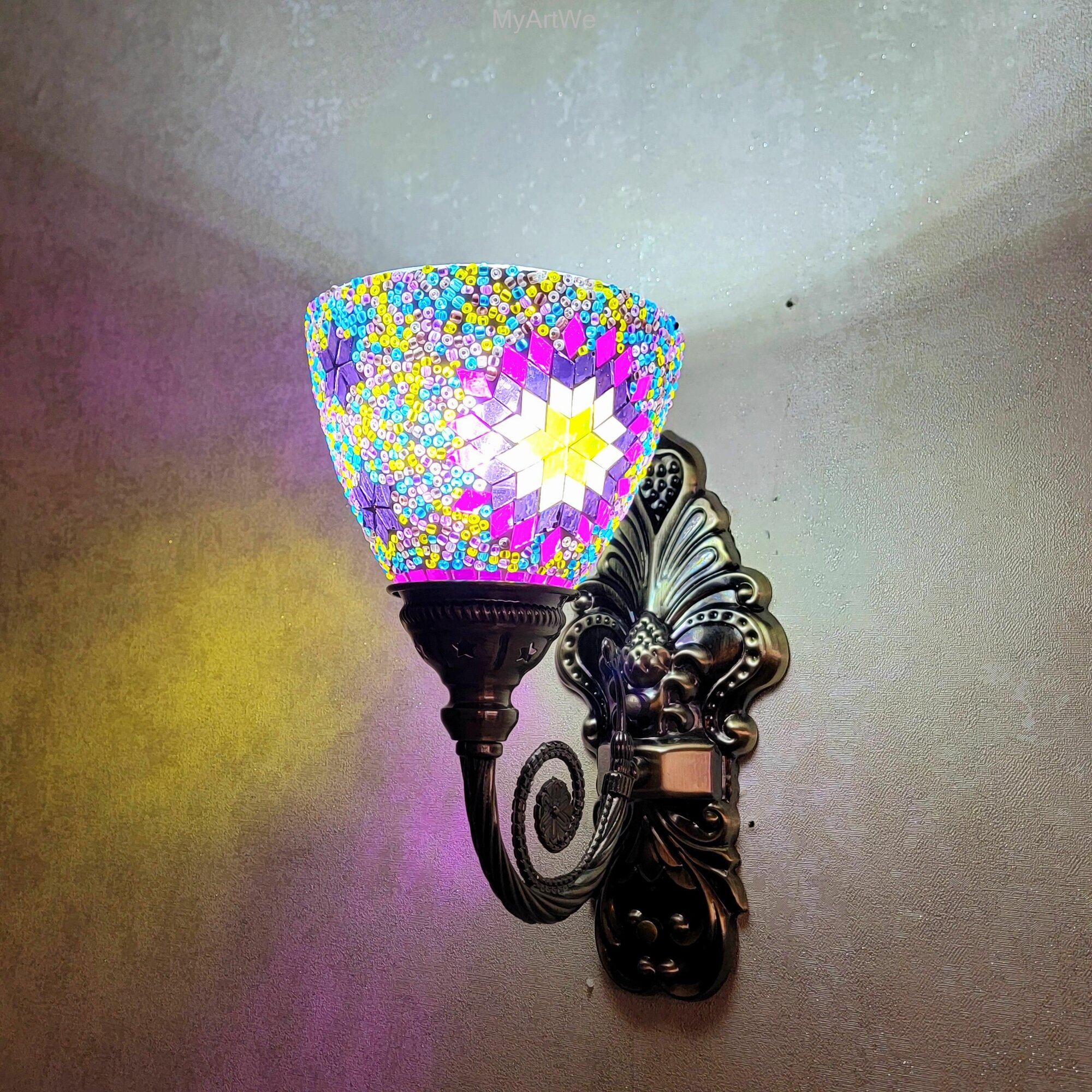 Бра MyArtWe M65W Настенный светильник из турецкой мозаики Мозаичная лампа