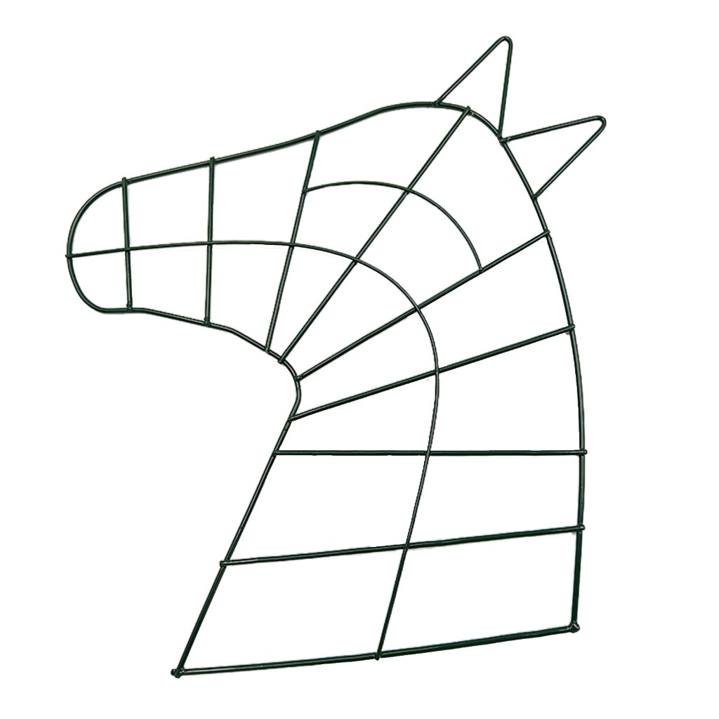 Железное кольцо для гирлянды в форме головы лошади своими руками-зеленый