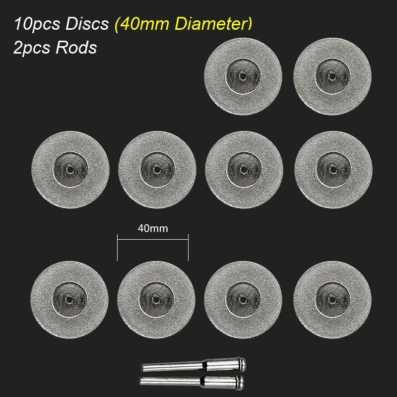 10 дисков 40mm, 2 стержня