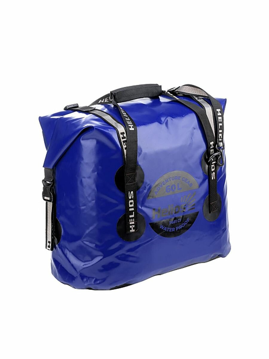 Гермосумка Helios 60л (ПВХ, синий/черный) (HS-GS-60-BB)