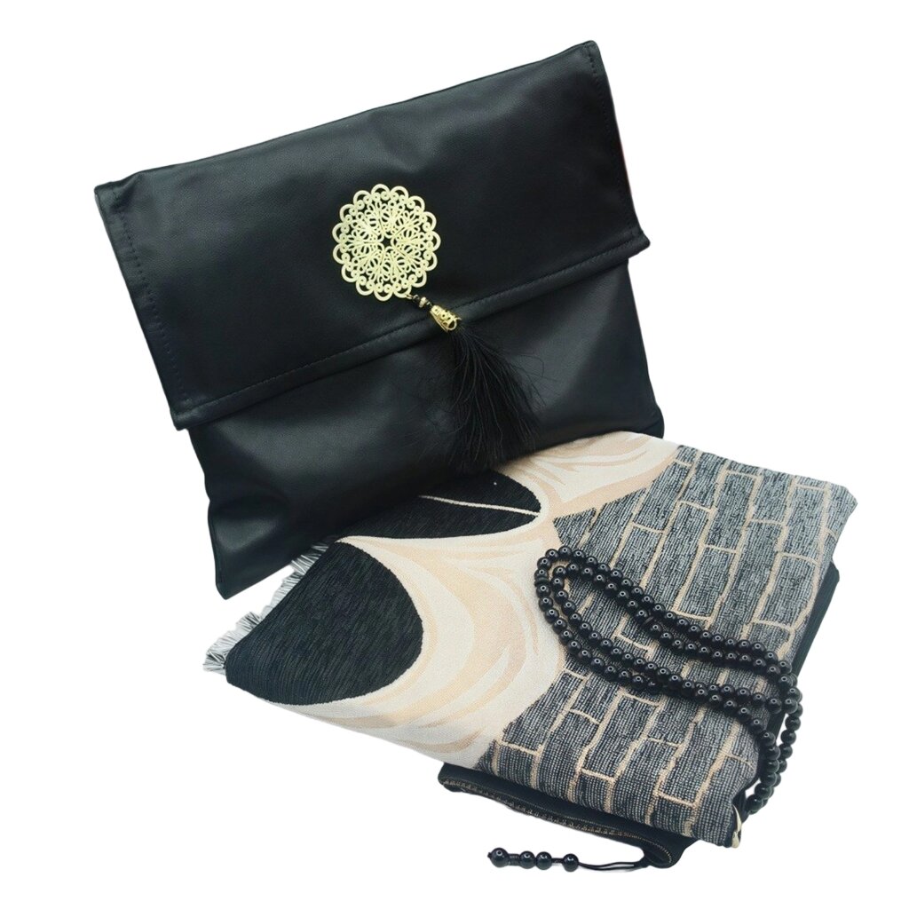 Исламский коврик для молитвы с бусинами и сумкой для хранения