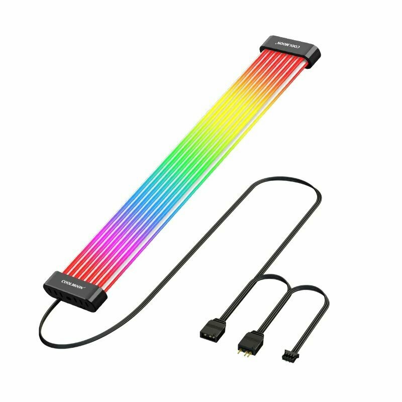 Удлинитель для материнской платы RGB 8-контактный/24-контактный, гибкий светодиодный провод 5 В, ARGB Aura Sync, неоновая светодиодная лента, набор для самостоятельной сборки