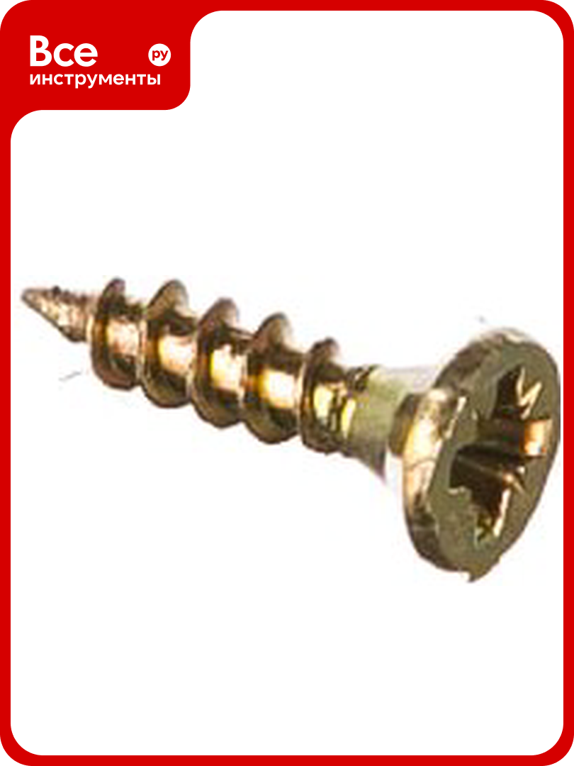 Универсальный саморез Tech-Krep 10х2,5 мм 500 шт желтый, коробка с окном 102218, прочной