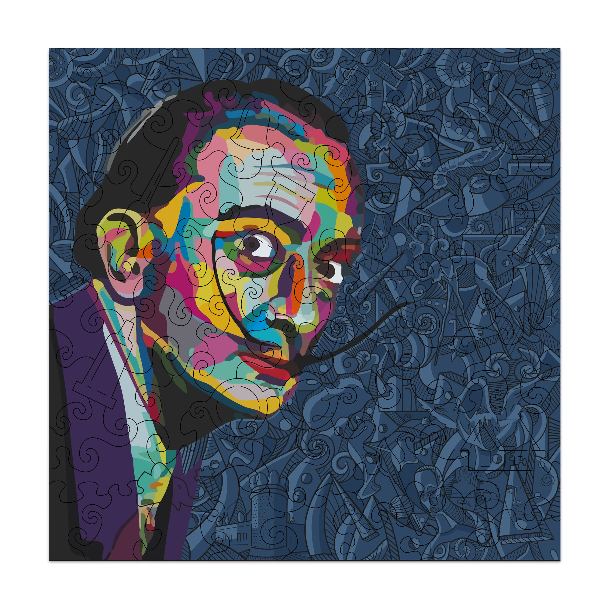 Деревянный пазл/Поп-арт Дали/подарочный набор для взрослых и детей