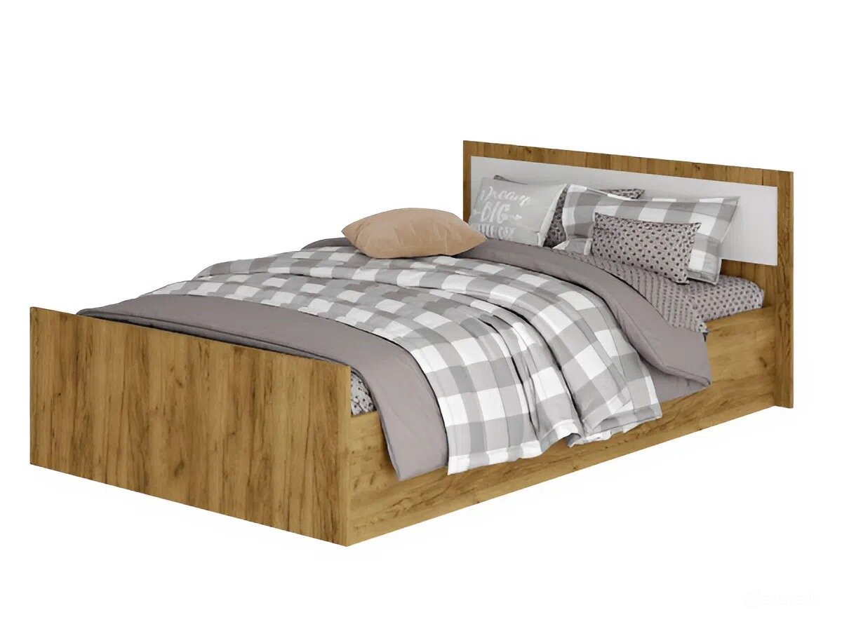 Кровать NIKAMEB 1.2 Light КР-06, ЛДСП, двусторонняя, для детей, коричневая