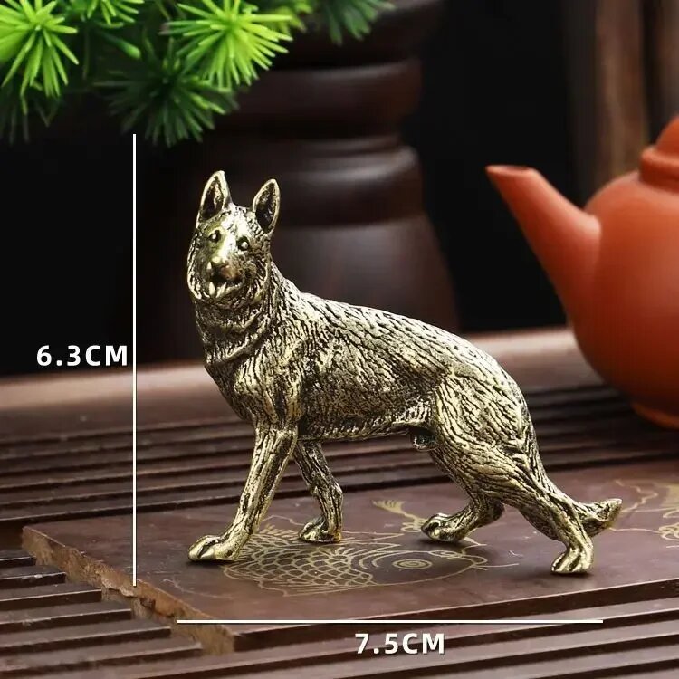 Медные фигурки Lucky Dog Wolf dog
