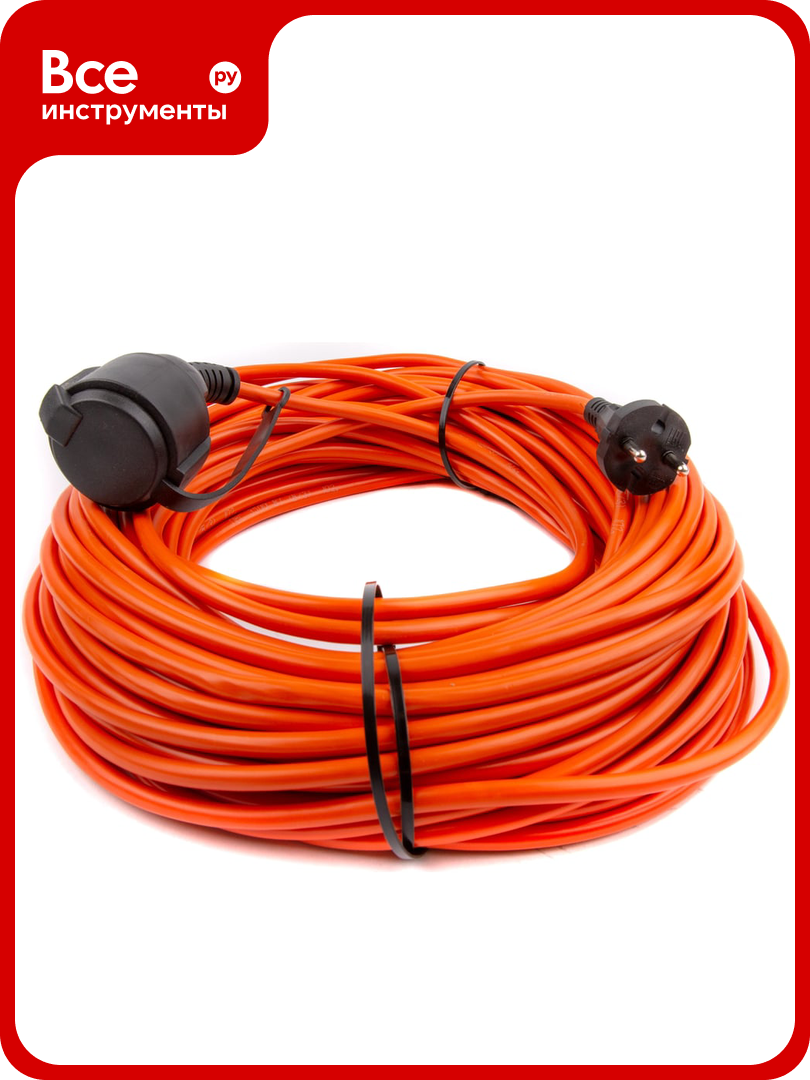 Силовой удлинитель атлант ПВС 2x1.5 30 м Атом 40128, работы на даче