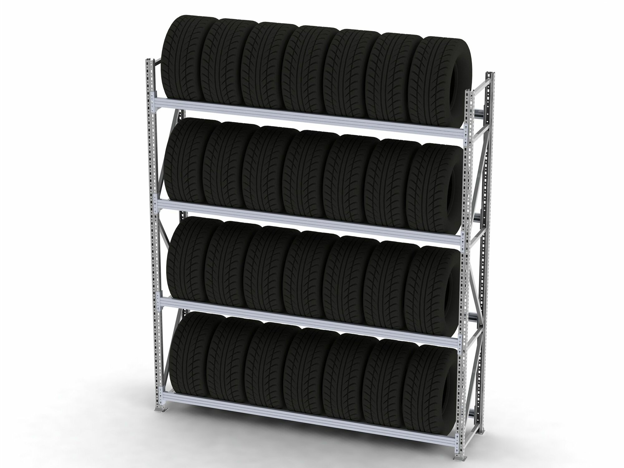 Стеллаж MS Pro Z для колес 2000х1500х400х4 яруса