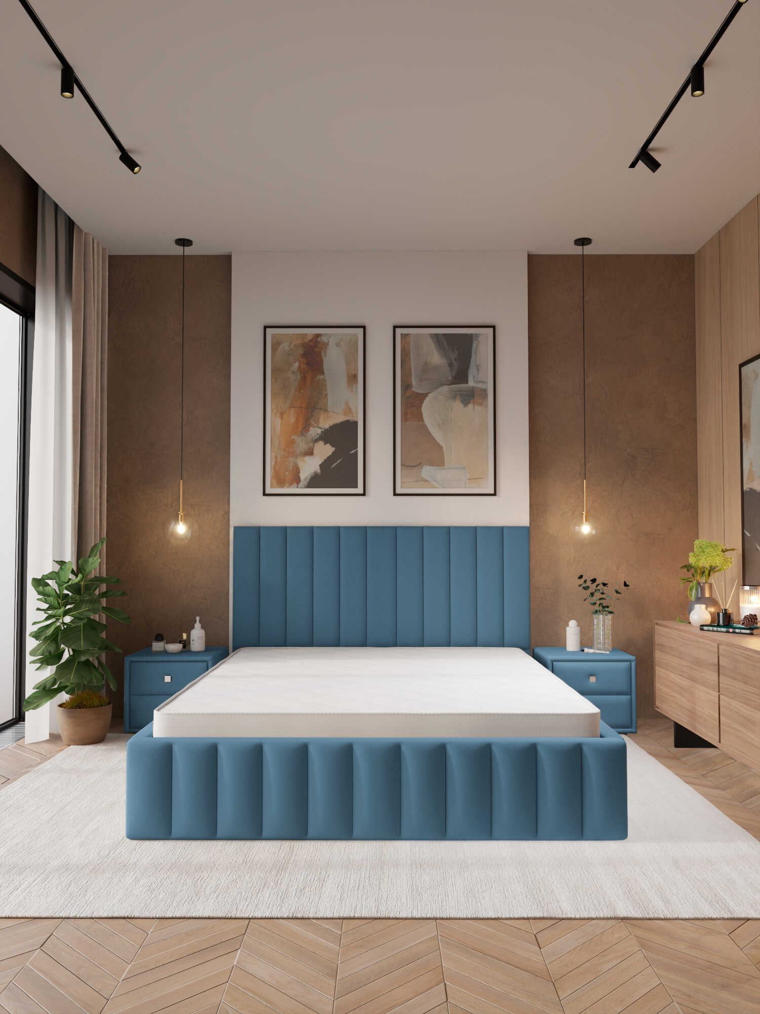 Кровать двуспальная 160х200 с подъемным механизмом, Альпия с мягким изголовьем для дома и спальни, ортопедическое основание, ящик для белья