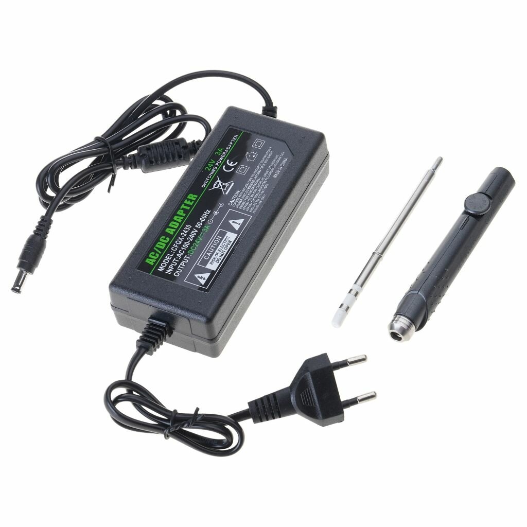 Паяльник 65W 12-24V с адаптером
