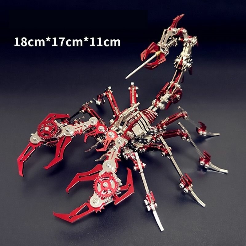 Металлический конструктор, железный конструктор для мальчиков. 3d скорпионы diy модель. Подарок на новый год детям.