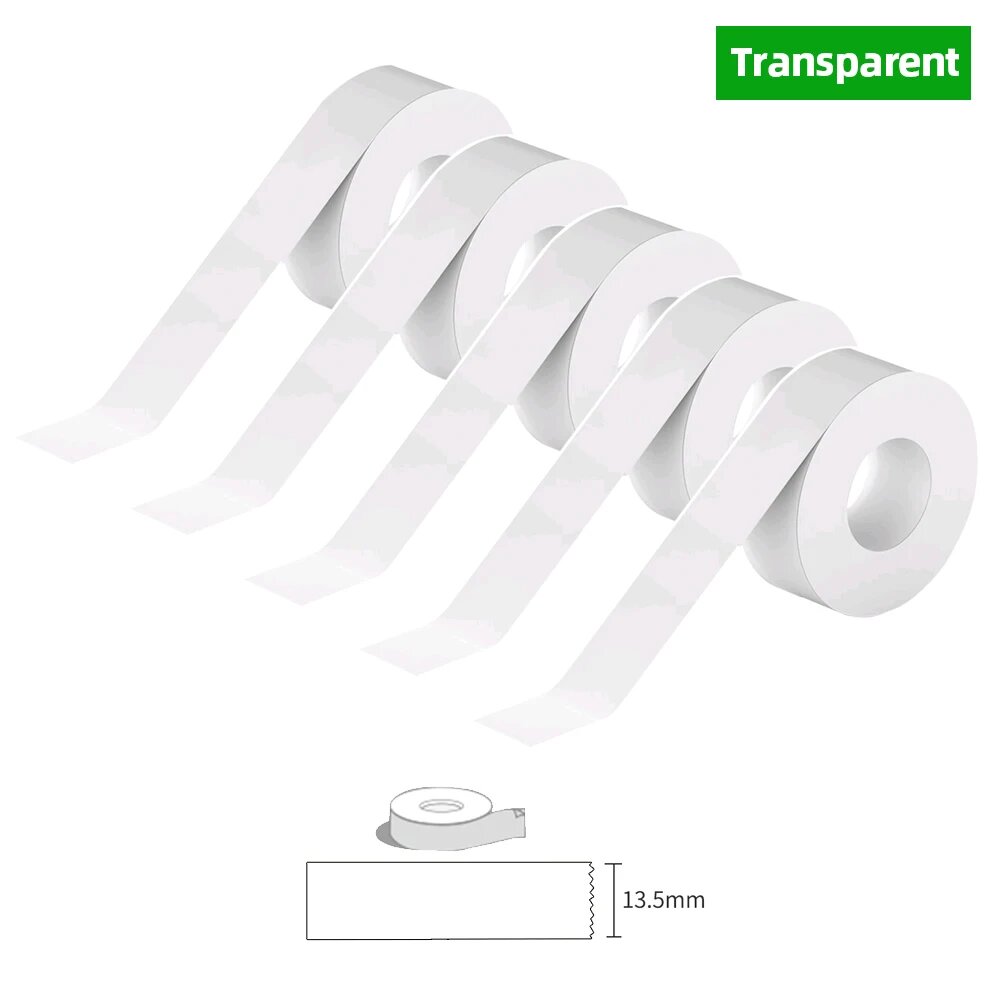 Бумага для этикеток PeriPage L1, липкая лента, клейкая лента, термопринтер для этикеток, бумага с именем, цена, стикер для штрих-кодов для PeriPage L1, производитель этикеток, 5 Roll Transparent