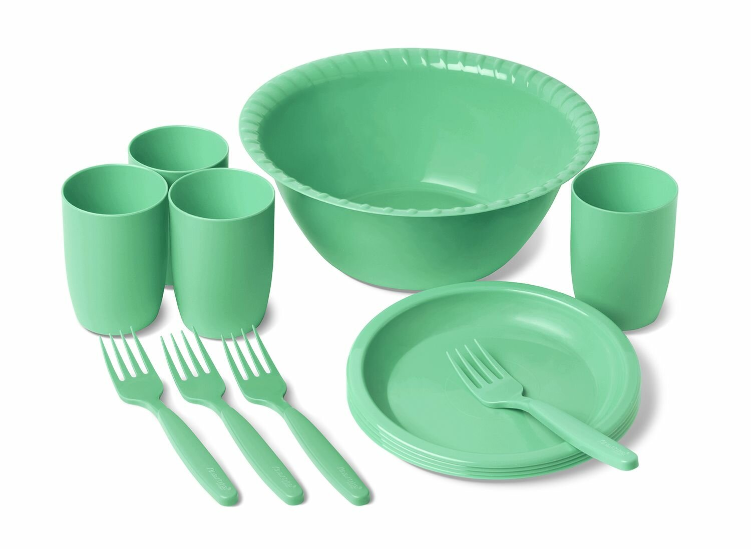 Набор посуды MARTIKA витто для пикника, 4 персоны, мятный