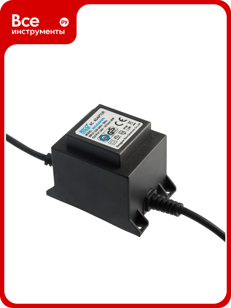 Трансформатор Neon-Night 230В - 24В, 40Вт 531-100, 230 В, для подключения гирлянды