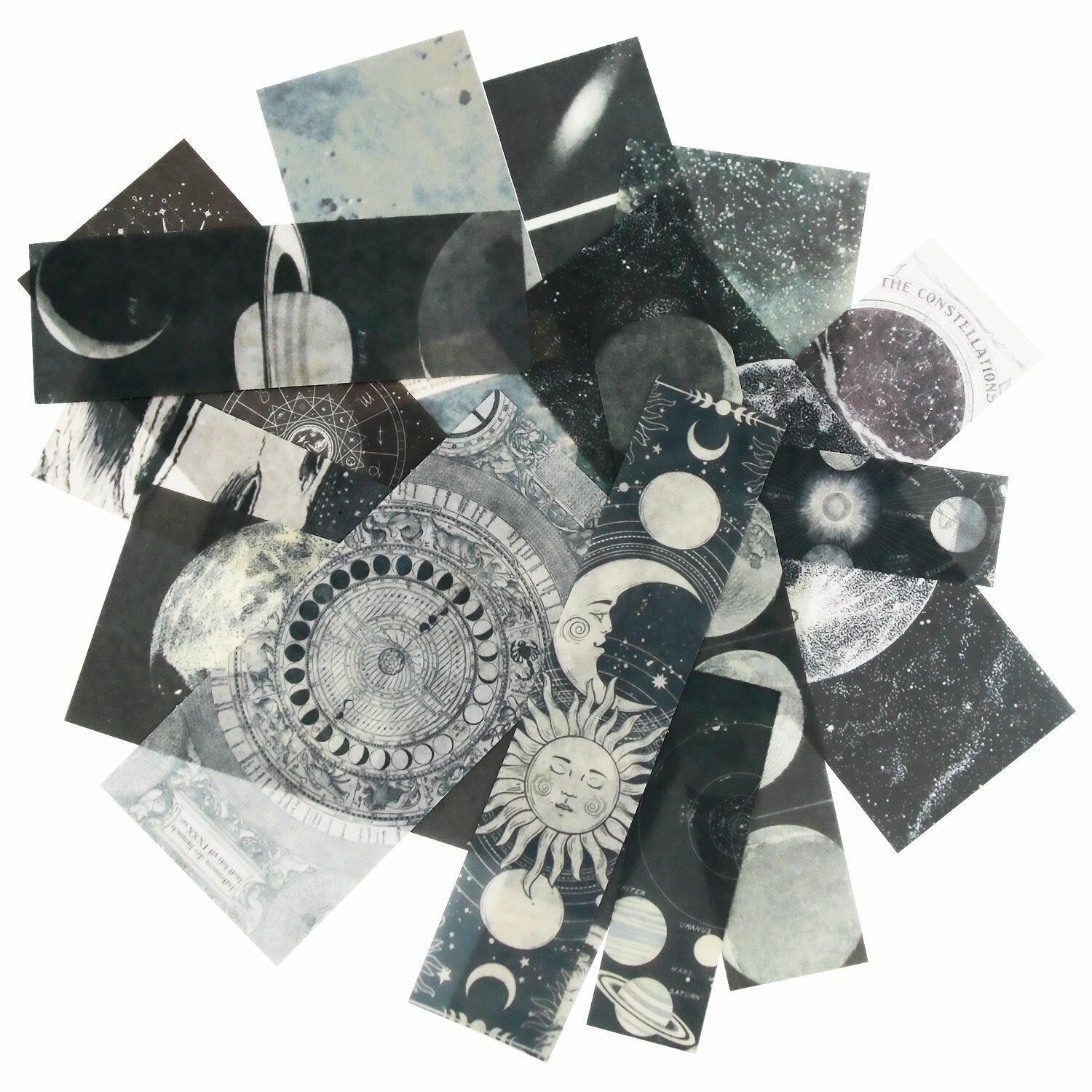 Набор из 45 винтажных наклеек в стиле ретро-планеты для творчества, декора и оформления буквала, альбомов, дневников, подарков