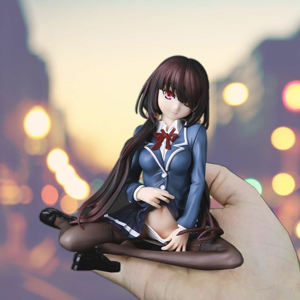 Фигурка аниме сексуальная девушка (Sexy Anime Girl Figure Date A Live Tokisaki Kurumi JK Version Hentai) 12см-пакет