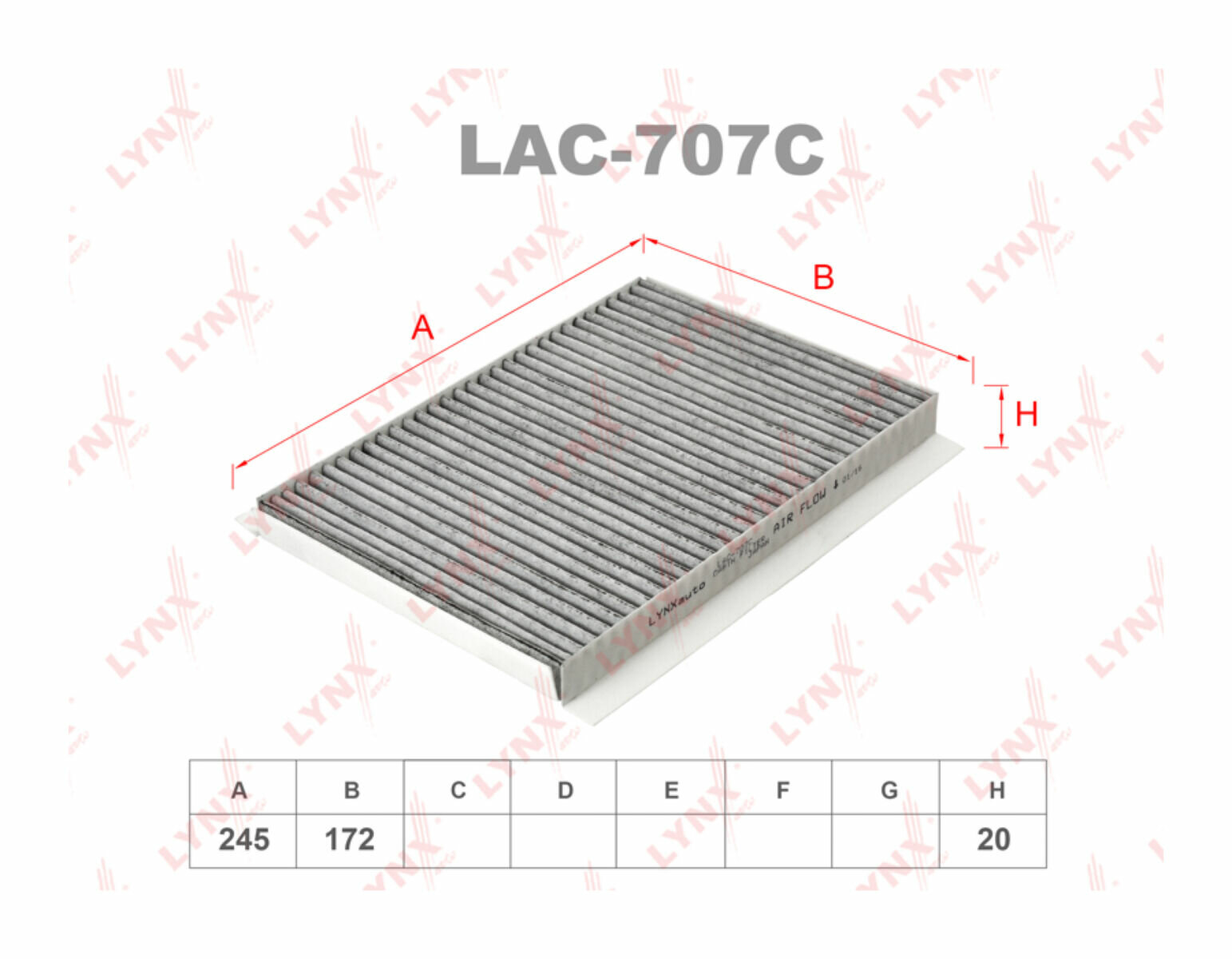 Lac-707C Фильтр Салонный Lynxauto(Lynx Lac-707C)