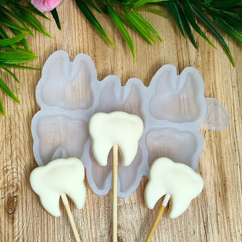 Силиконовая форма для леденцов Brilliant Mold. Молд Зубки леденцы