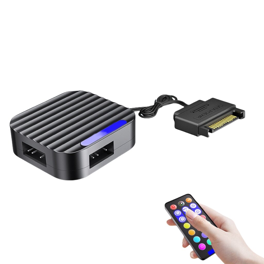 Мини-магнитный контроллер вентилятора ARGB от SATA до 5V3-pin-черный