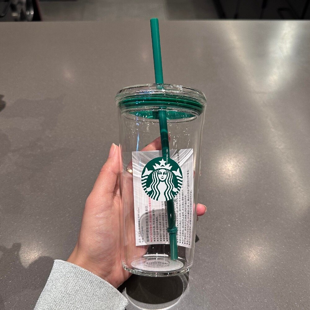 Стакан Starbucks из прозрачного стекла, объем 585 мл, в подарочной упаковке.