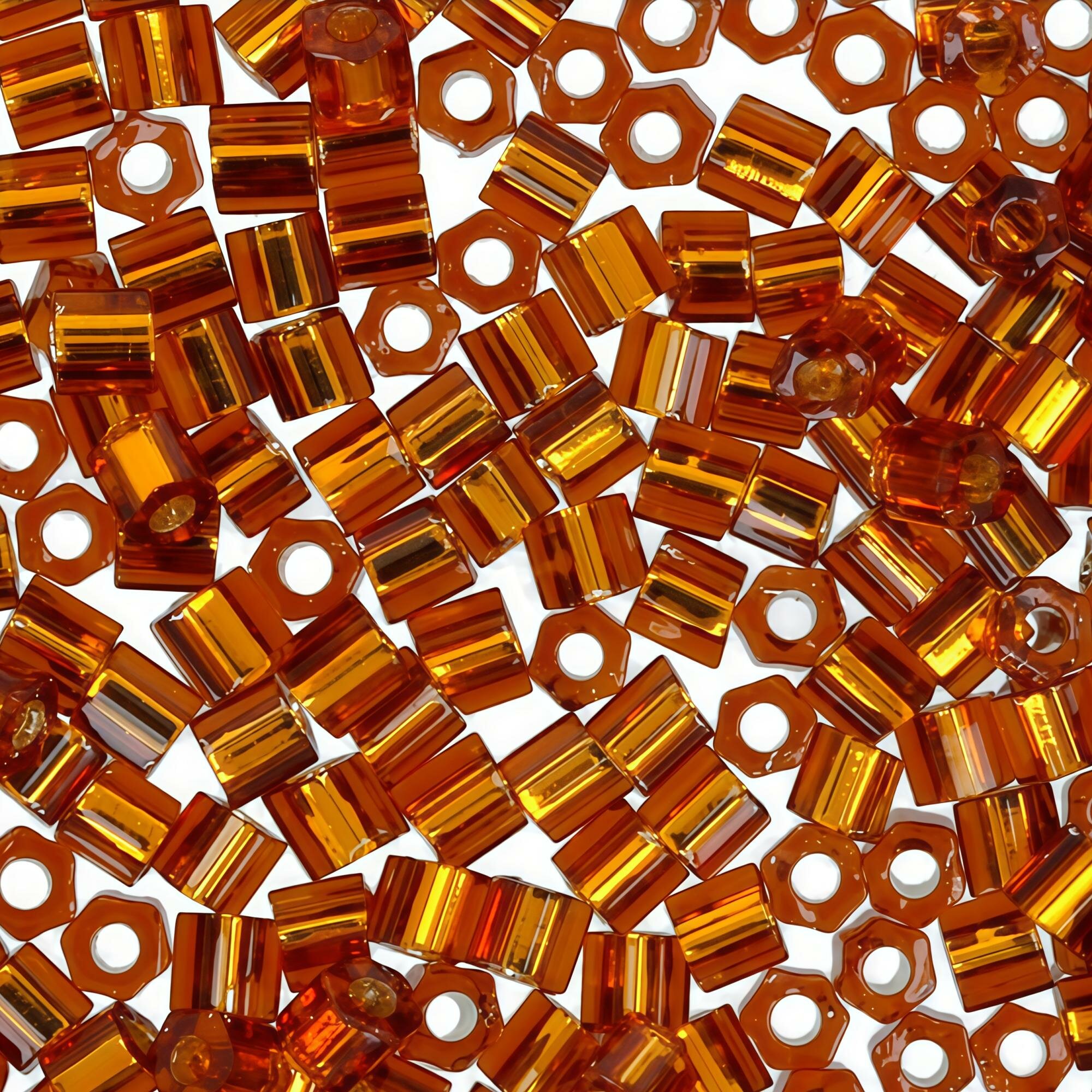 Бисер TOHO Hexagon, размер 11/0, цвет #34 (Внутреннее серебрение, дымчатый топаз), 10 грамм