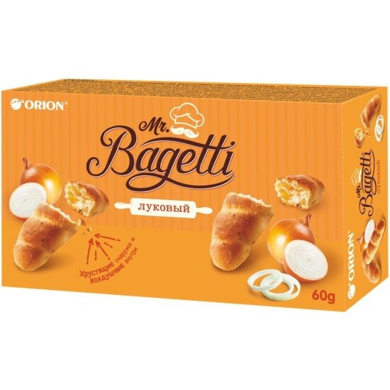 Печенье Orion Choco Pie ORION MR. BAGETTI луковый 60 г