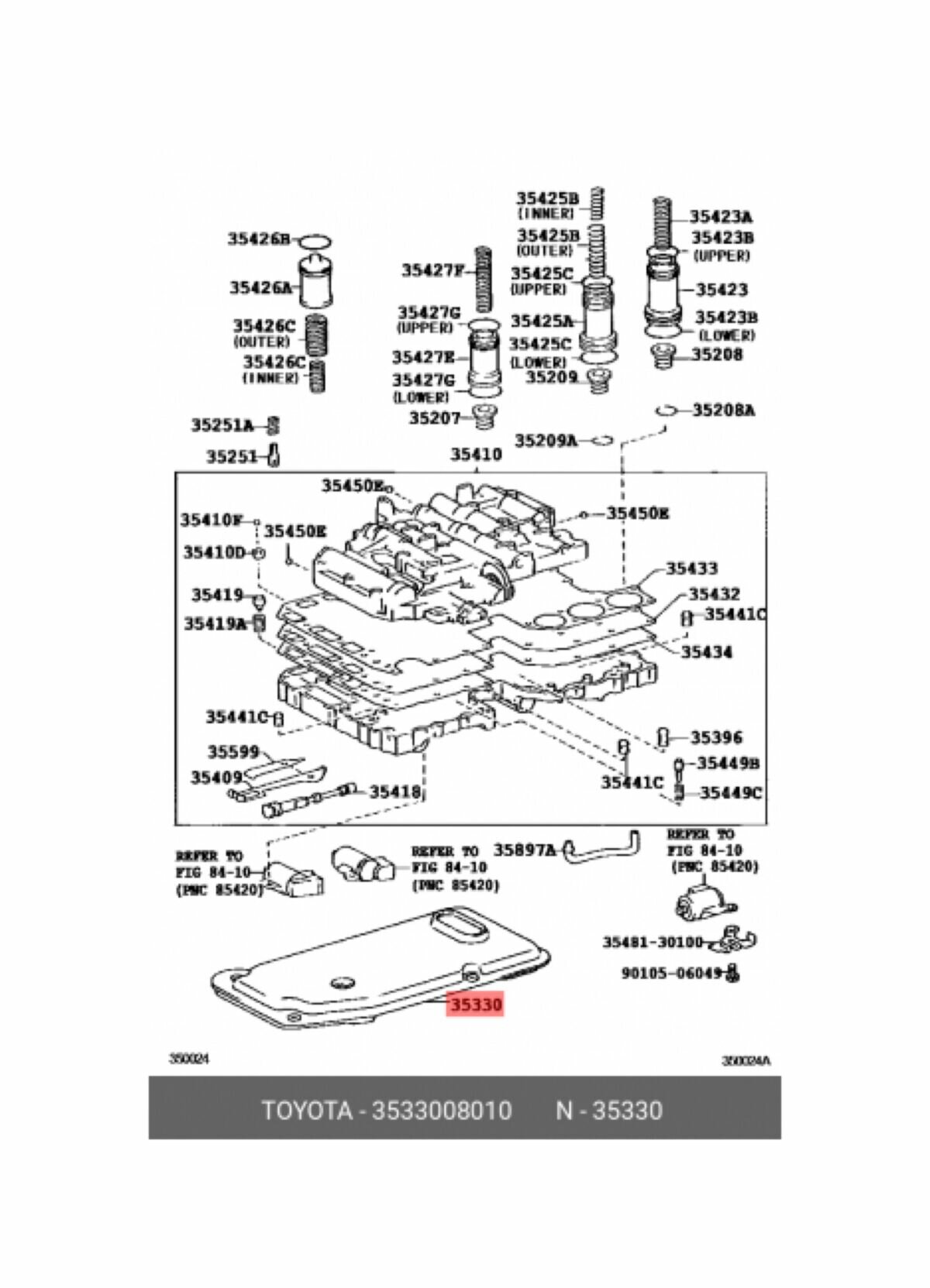 Фильтр Акпп Toyota Camry Cv3/ Rav 4(Toyota 3533008010)