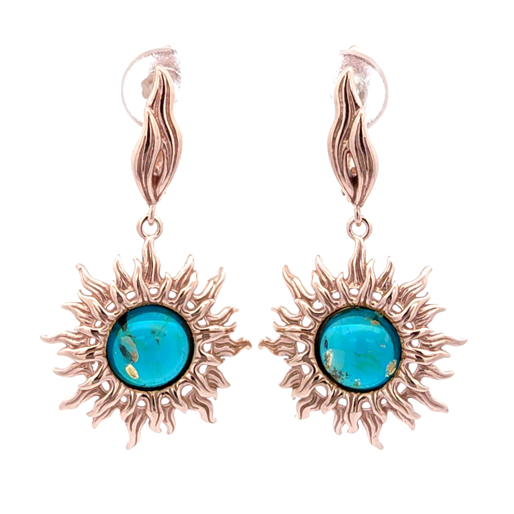 Серьги, серебро, 925 проба, золочение, янтарь