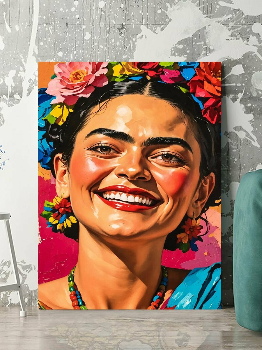 Картина интерьерная - "Фрида Кало, поп арт", 60х80 см.