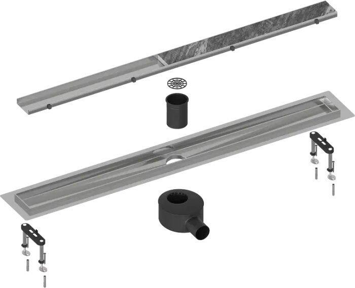 Душевой трап (лоток) Timo Drain Systems DS230208/01 800 двусторонняя панель plate под плитку, сатин