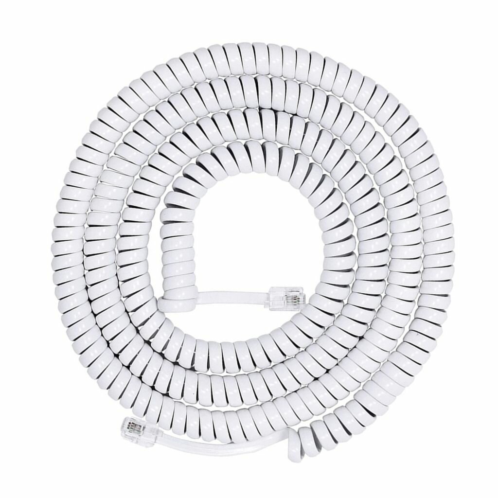 Телефонный кабель RJ9 RJ11, Белый 3 метра