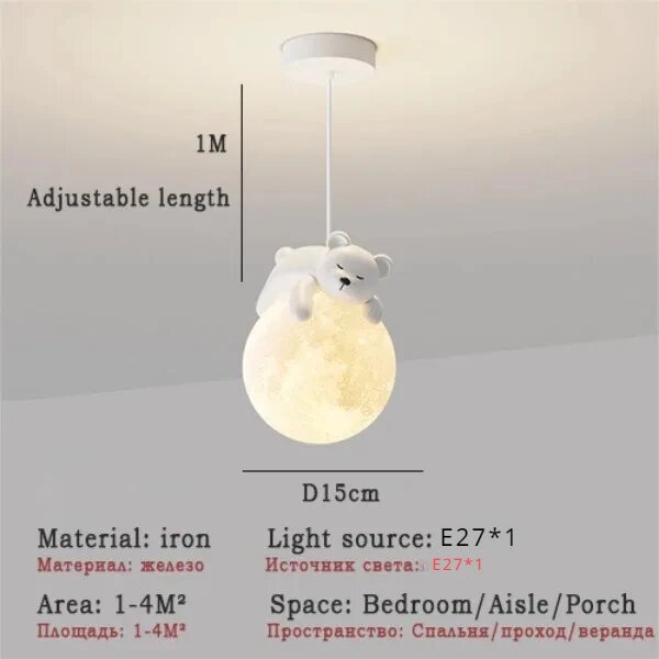 Подвесная люстра TAPNM с мультяшными животными