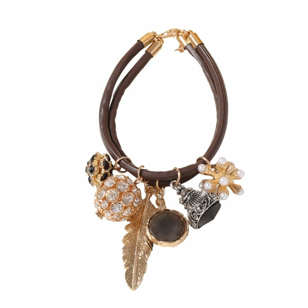 Этнические браслеты с геометрическими бусинами и листовым подвесом для женских модных украшений