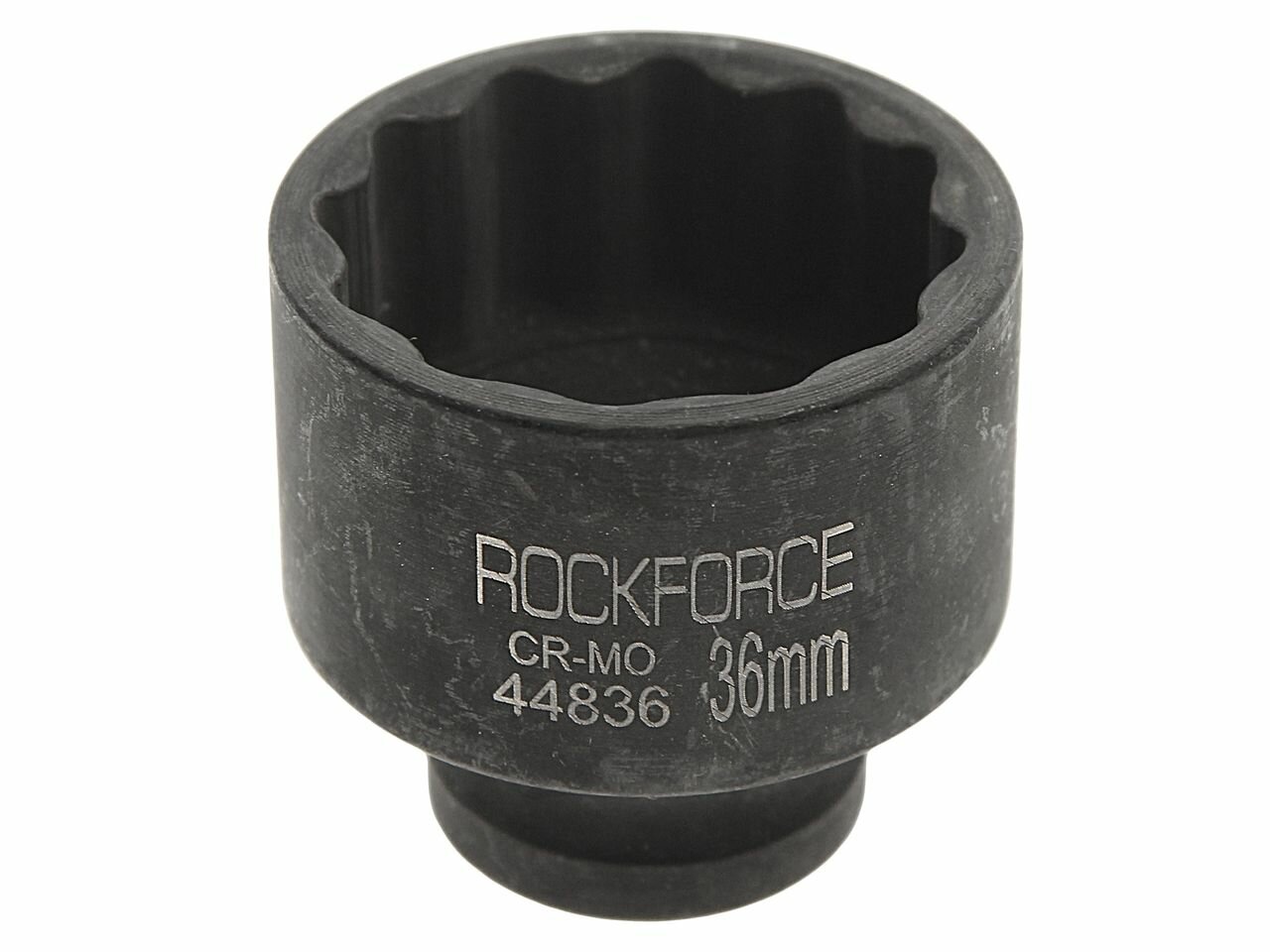Головка торцевая для гайковерта ударная 1/2" 36мм двеннадцатигранная L 45мм, арт RF44836 ROCKFORCE