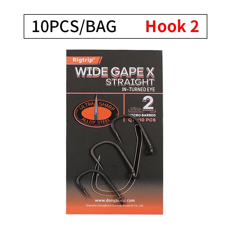 Крючок для карпа Rigrip Wide Gape X 2, 10 шт.