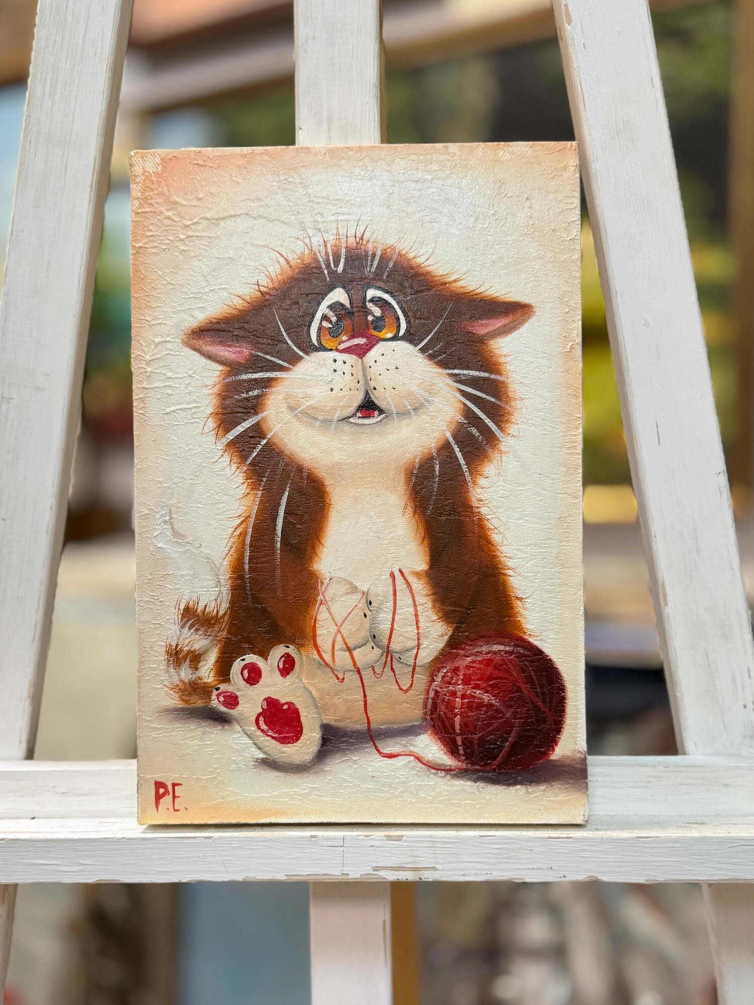 Картина маслом фантастический Кот, животные 20х30 см. 100% ручная работа. Художественная мастерская Грёзы.