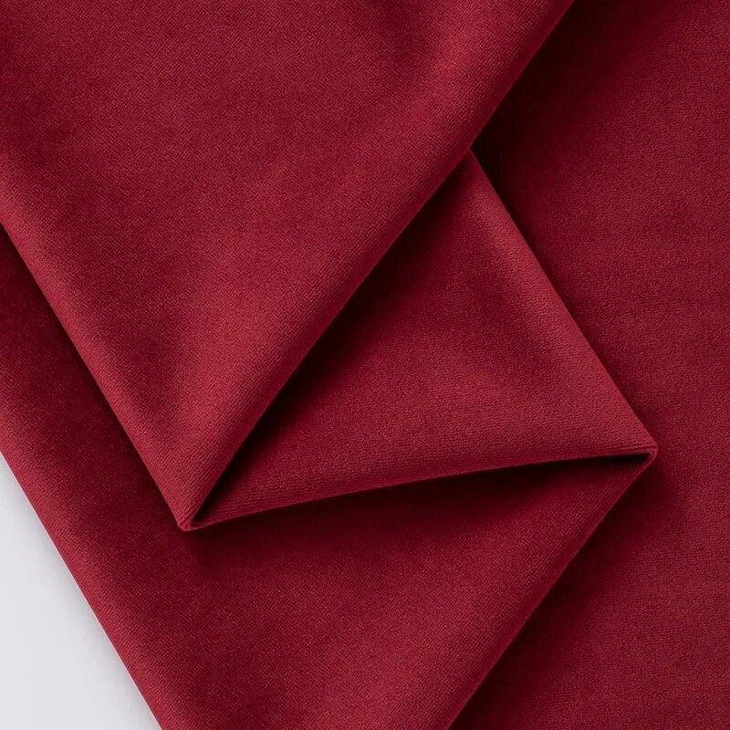 Бархатная ткань Голландский бархат 100% полиэстер Бордовый, 200CM X 150CM, dark red